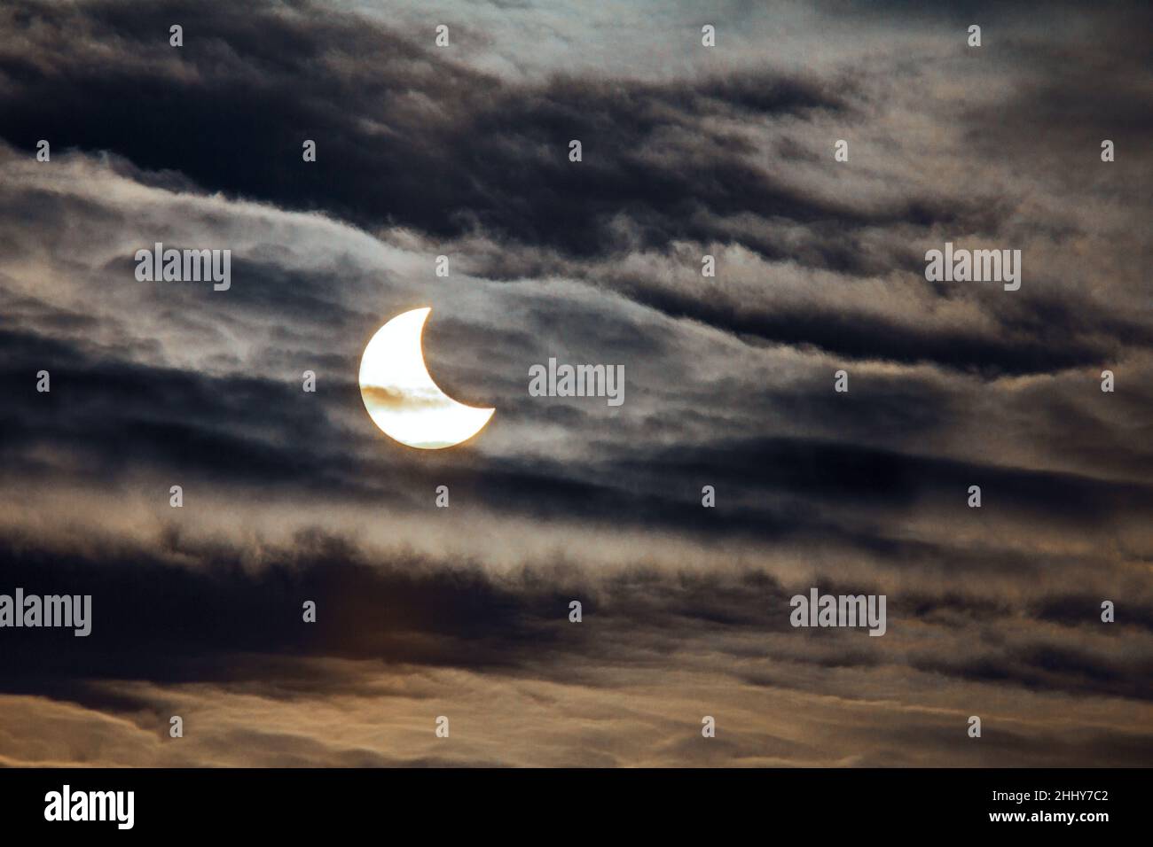 Partial Solar Eclipse Stock Photo - Alamy