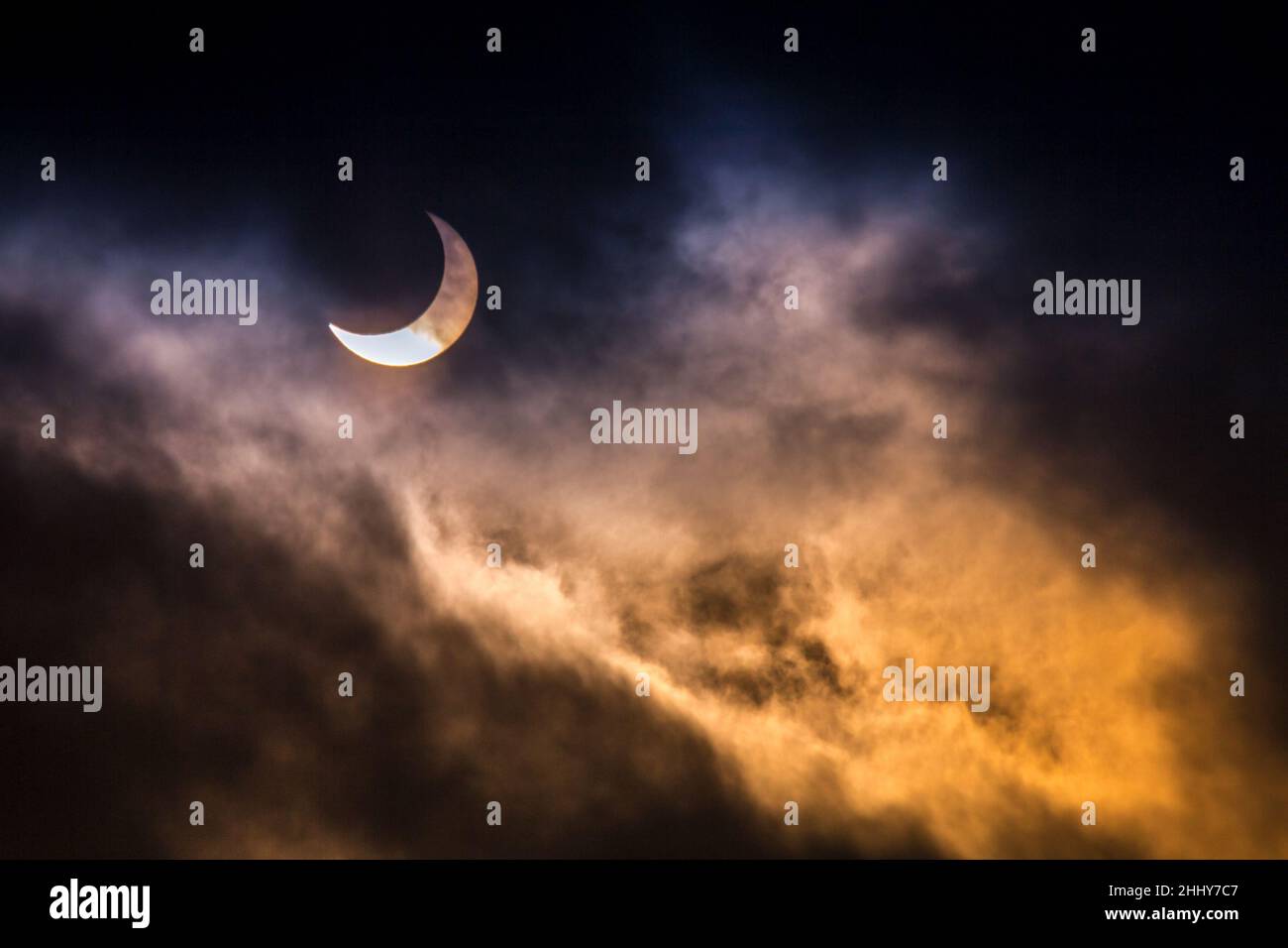 Partial Solar Eclipse Stock Photo - Alamy