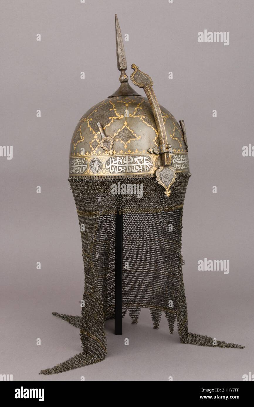 Helmet (Khula Khud) 19th century Persian, Qajar. Helmet (Khula Khud ...