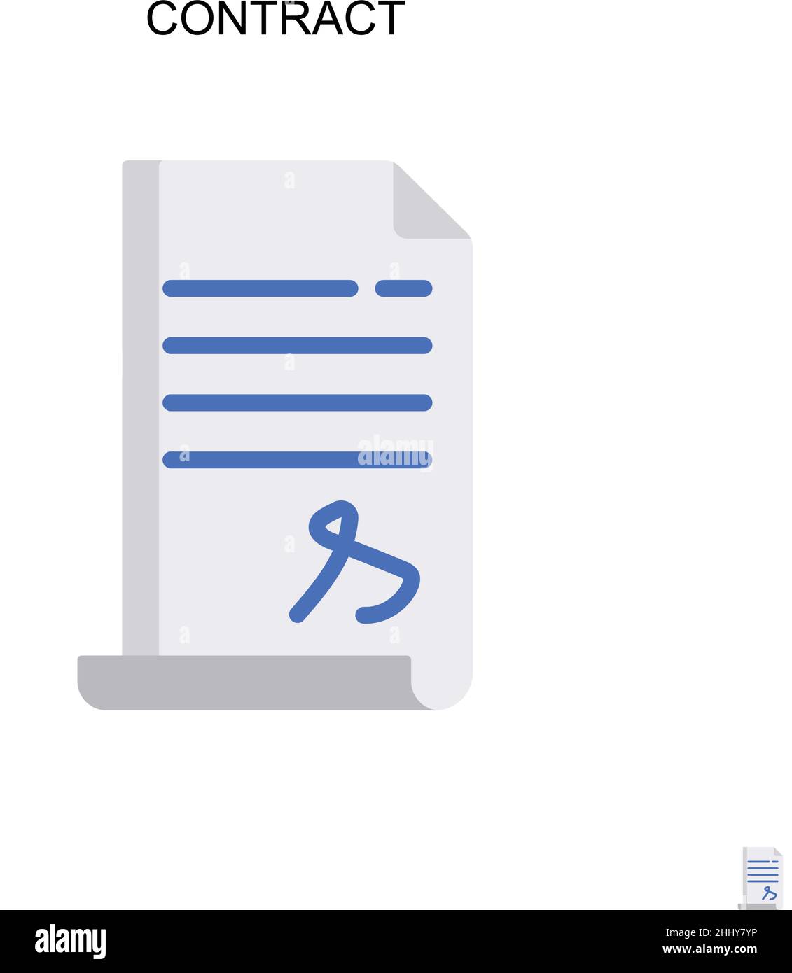 Contract Simple vector icon. Illustration symbol design template for ...