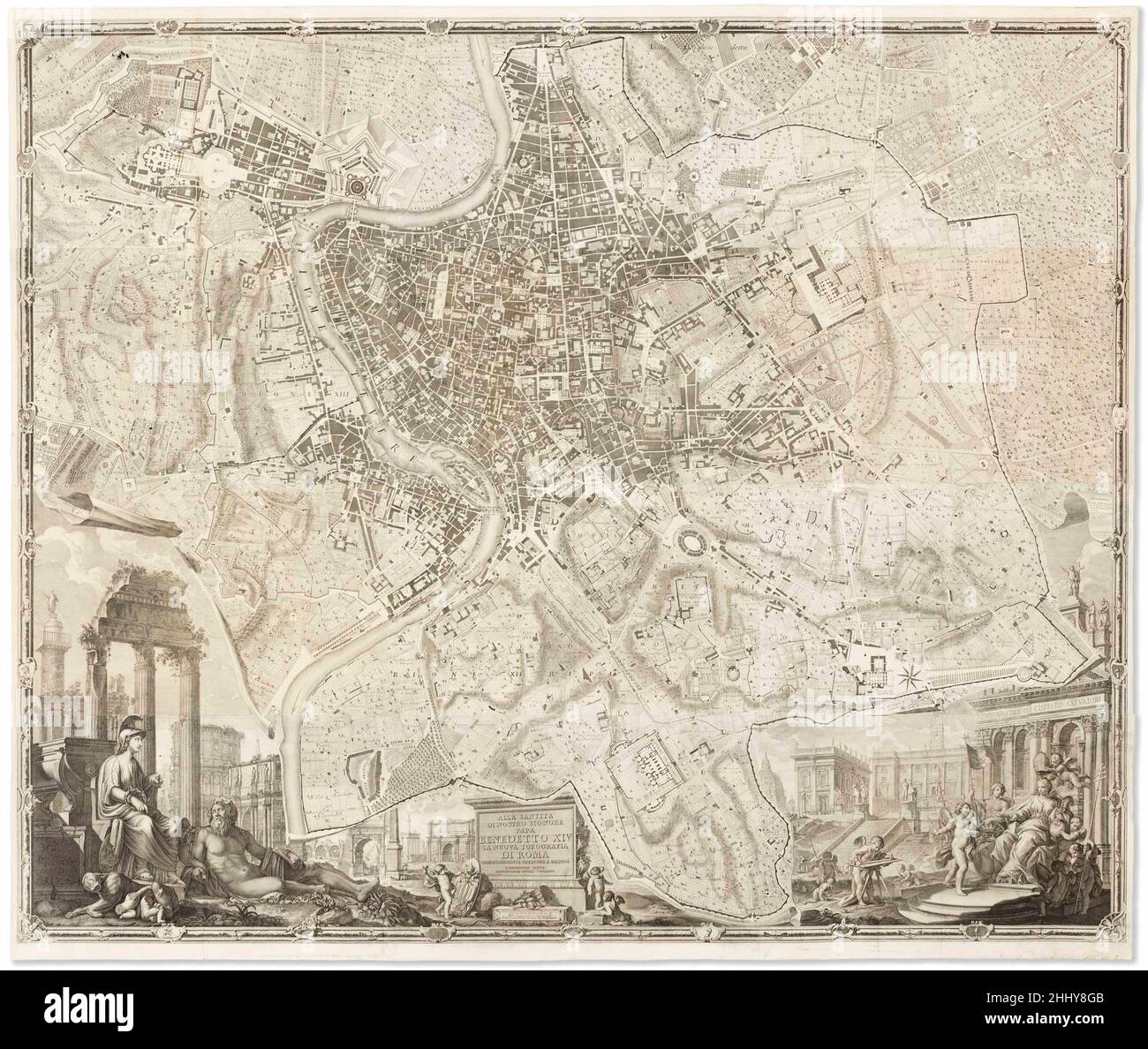Rome nolli map hi-res stock photography and images - Alamy