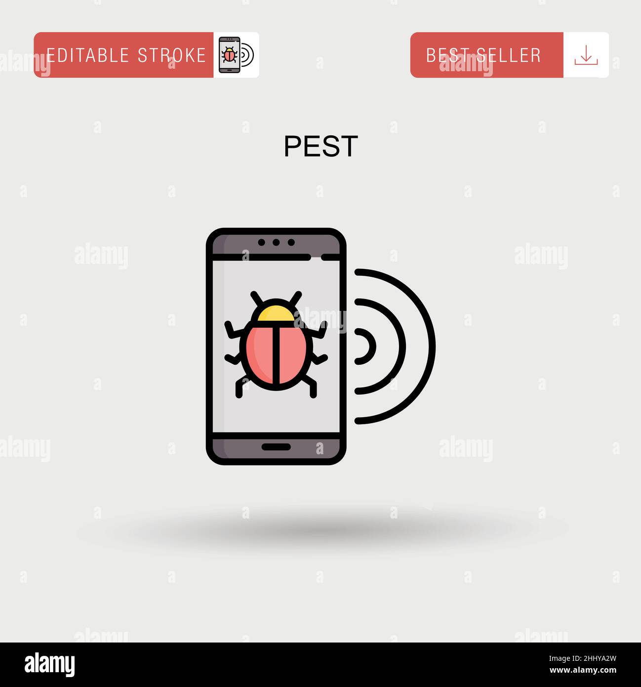 Pest Simple vector icon Stock Vector Image & Art - Alamy