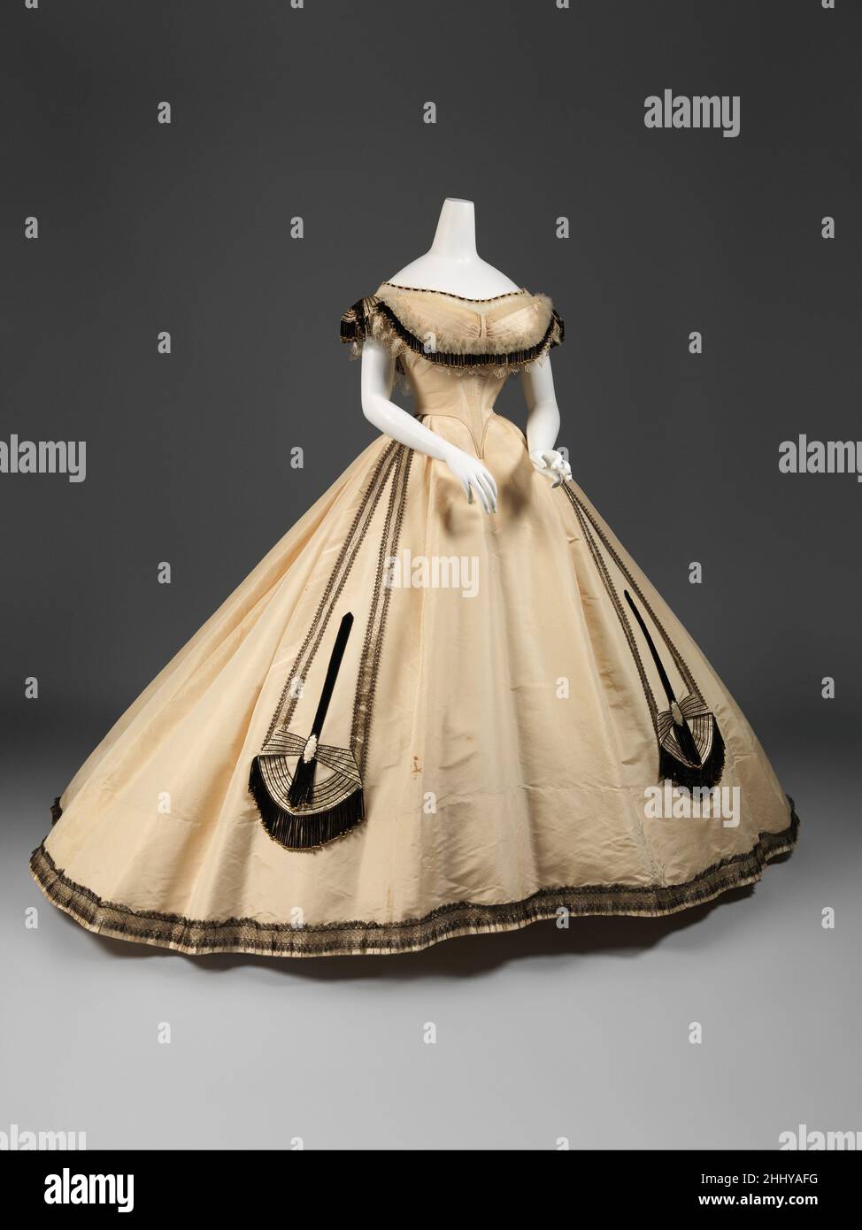 Ball gown ca. 1864 Emile Pingat French. Ball gown 82642 Stock Photo - Alamy