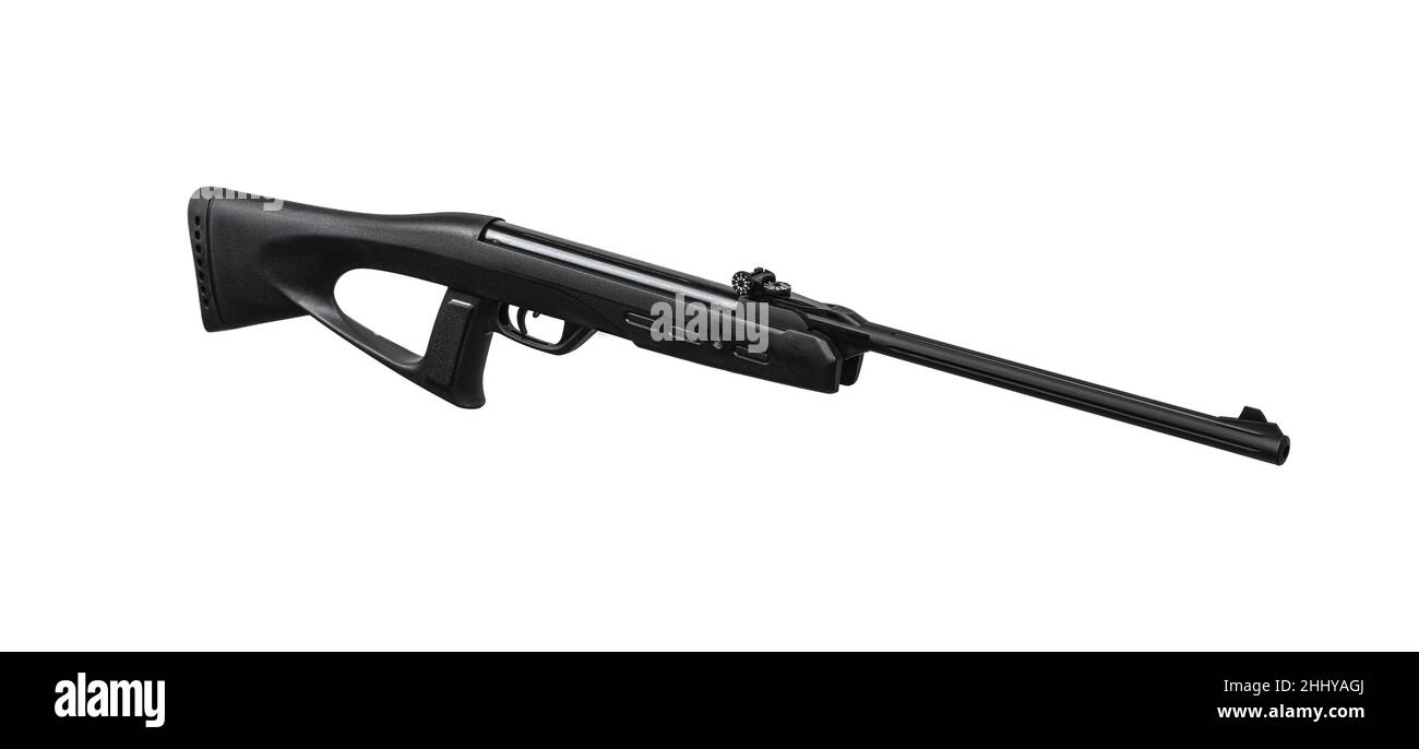 A modern air rifle with a futuristic design. Pneumatic weapons for ...
