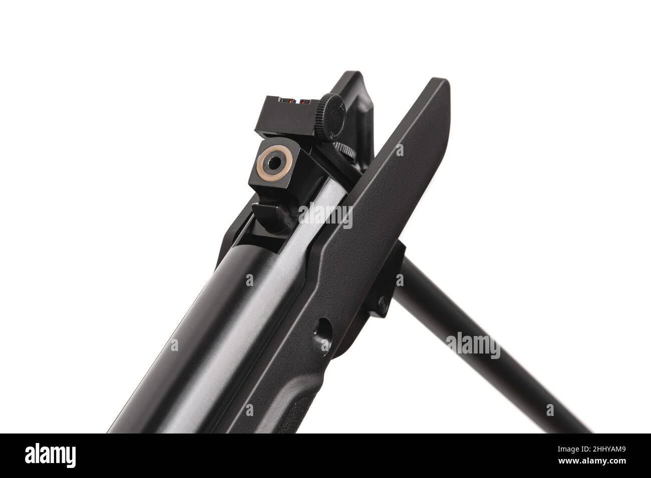 A modern air rifle with a futuristic design. Pneumatic weapons for ...