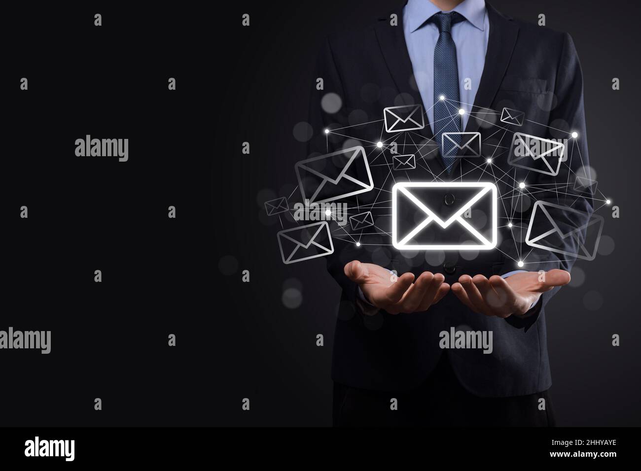 Email marketing and newsletter concept.Contact us by newsletter email ...