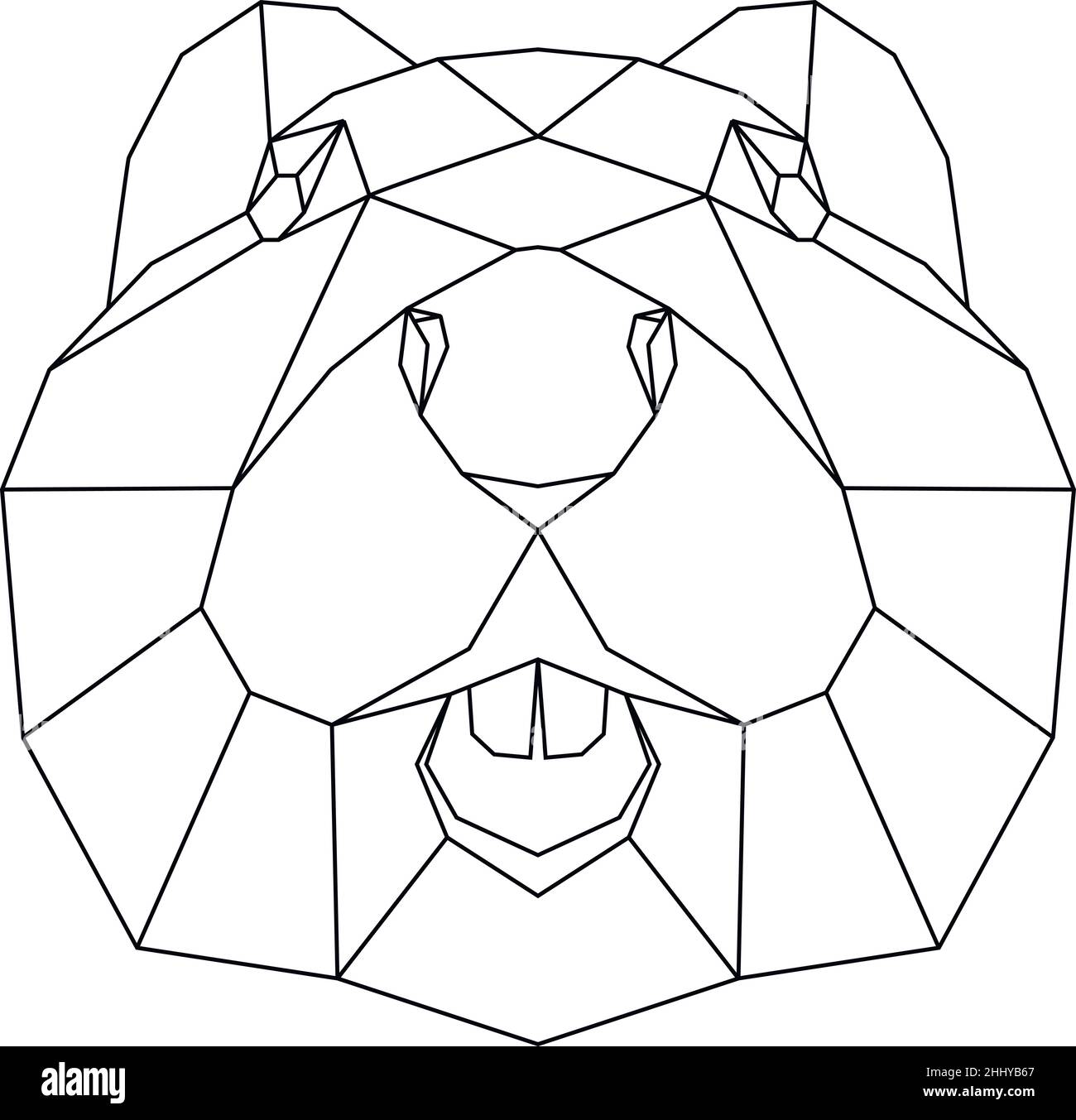 Polygonal abstract form of beaver which is Canada official animal ...