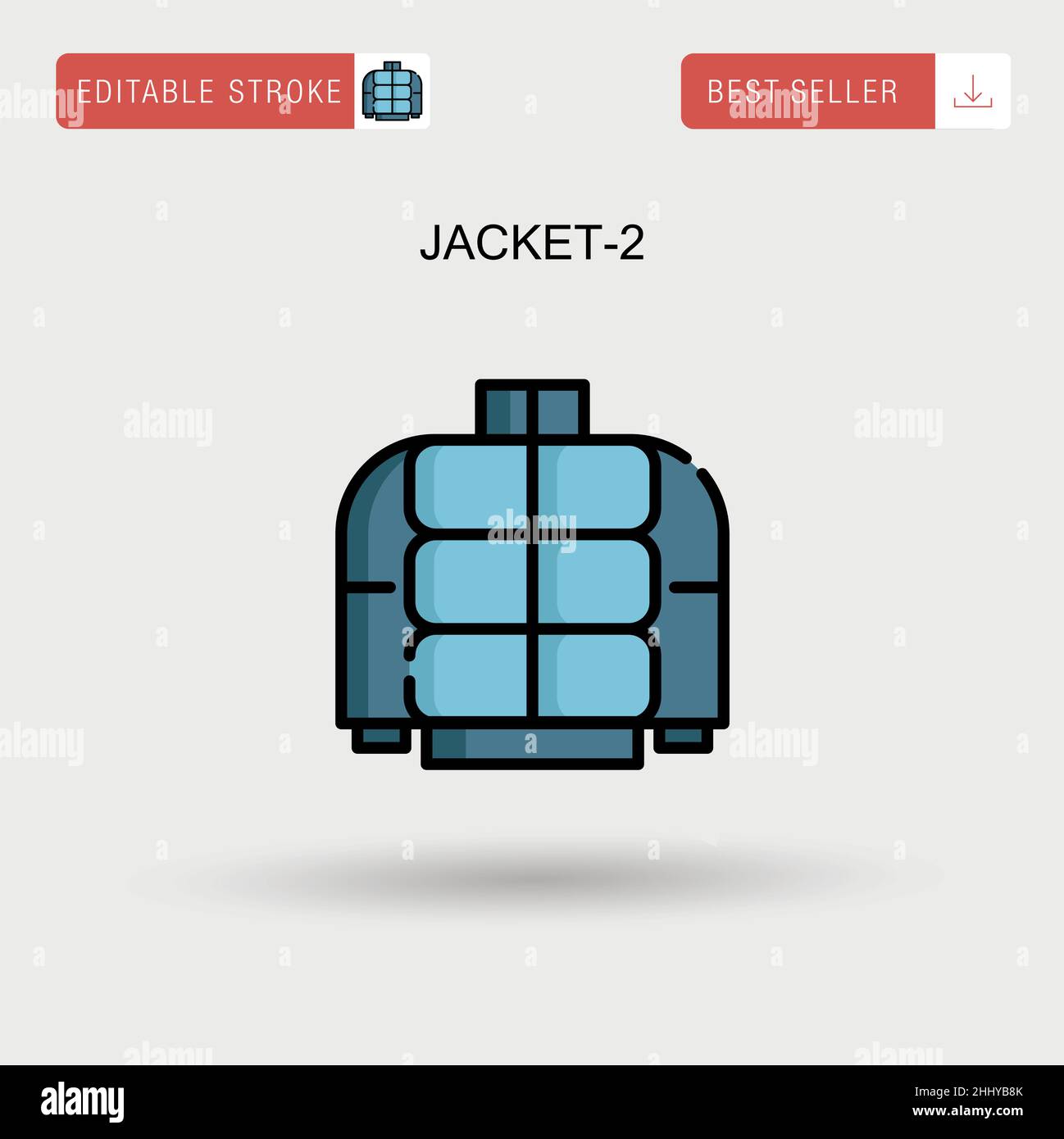 Jacket-2 Simple vector icon Stock Vector Image & Art - Alamy