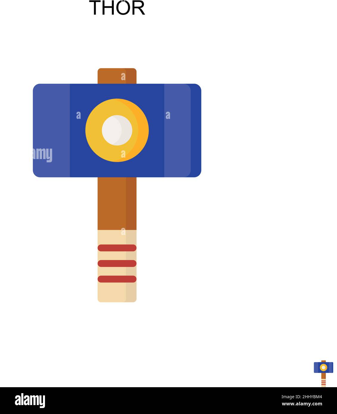 Thor Simple vector icon. Illustration symbol design template for web ...