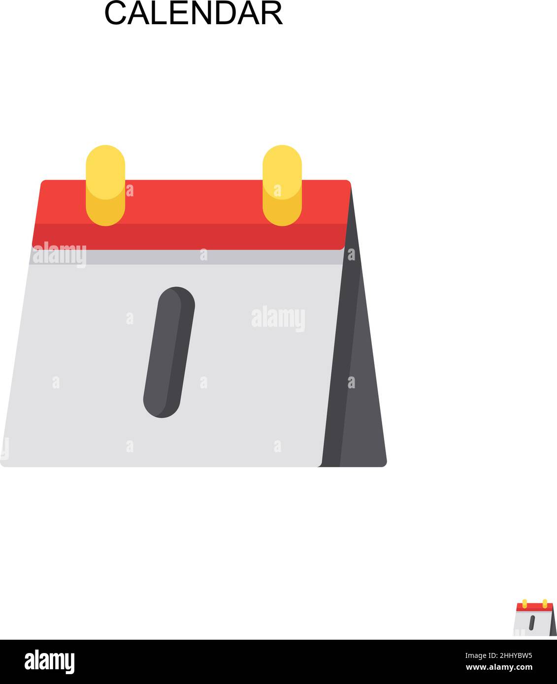 Calendar Simple vector icon. Illustration symbol design template for ...
