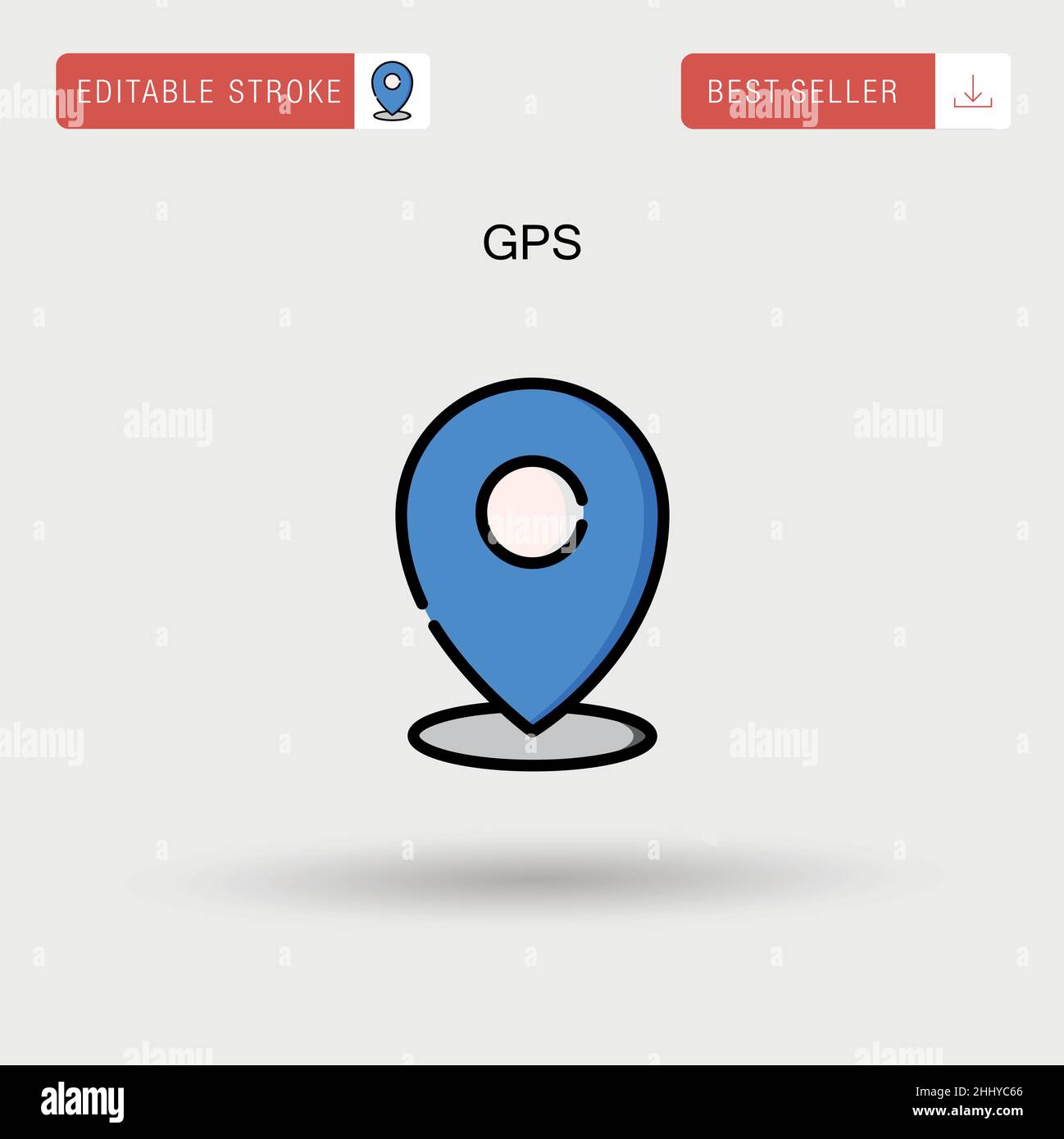 Gps Simple vector icon Stock Vector Image & Art - Alamy
