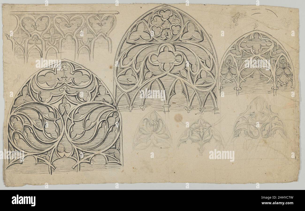 Designs for Gothic tracery ca. 1805 (?) Anonymous. Designs for Gothic ...