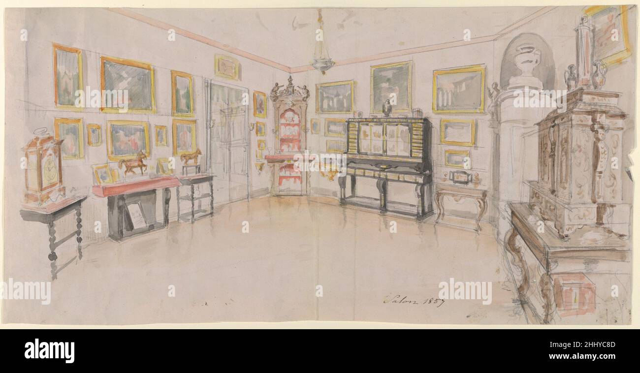 Design for a domestic interior 1857 Anonymous, German German. Design ...