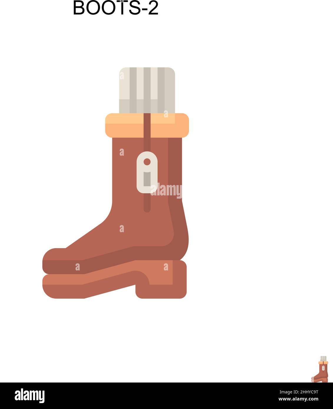 Boots-2 Simple vector icon. Illustration symbol design template for web ...