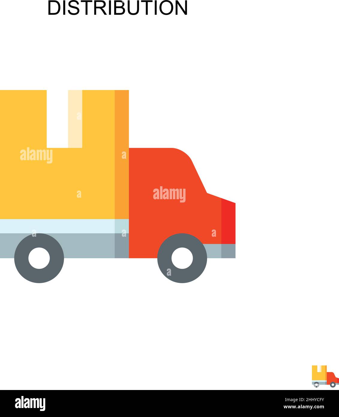 Distribution Simple vector icon. Illustration symbol design template ...