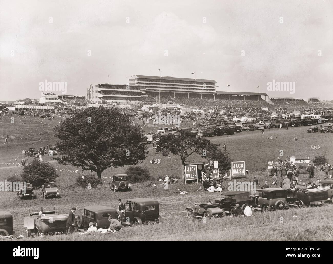Vintage photograph, early 20th century, view of Grandstand, Ascot ...