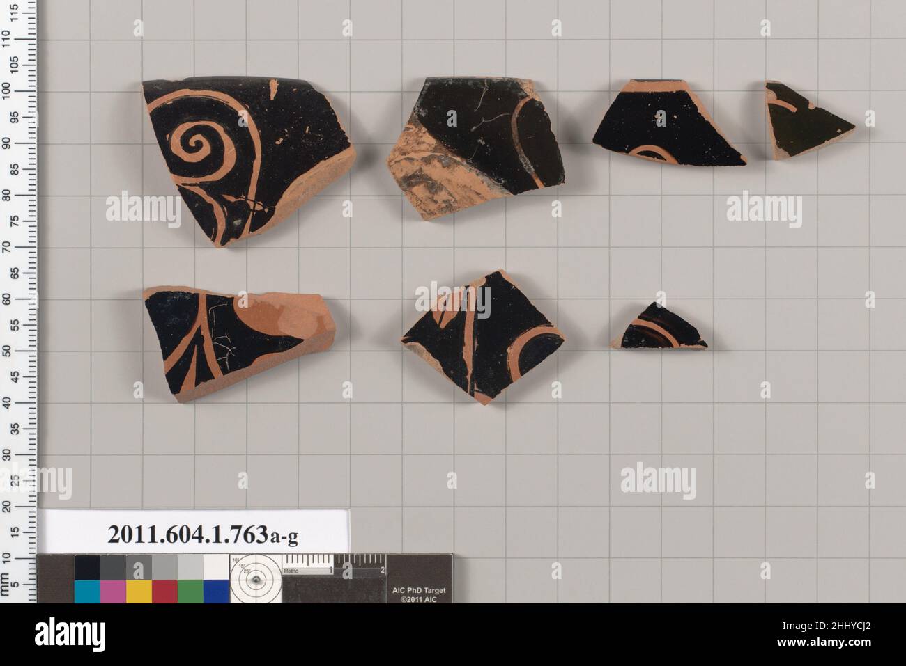 Terracotta rim fragments of kylikes (drinking cups) second quarter of ...