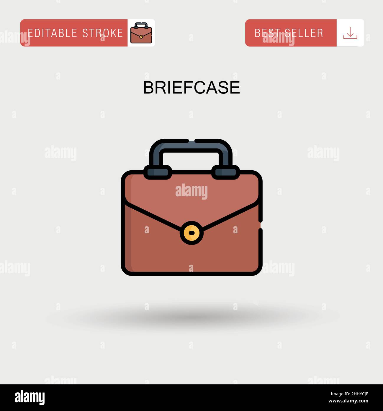 Briefcase Simple vector icon Stock Vector Image & Art - Alamy