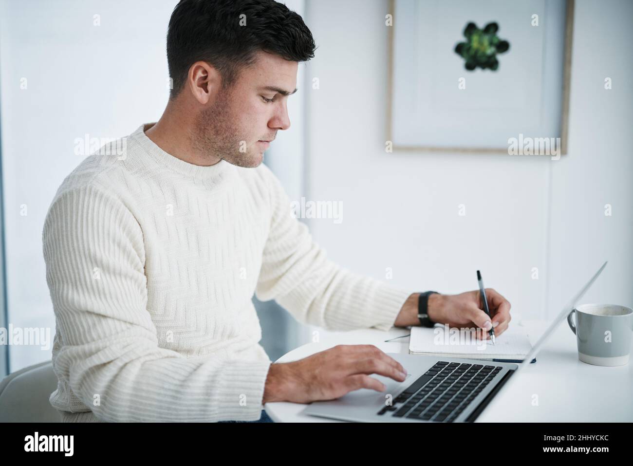 Feeling like a boss when you're working from home Stock Photo - Alamy