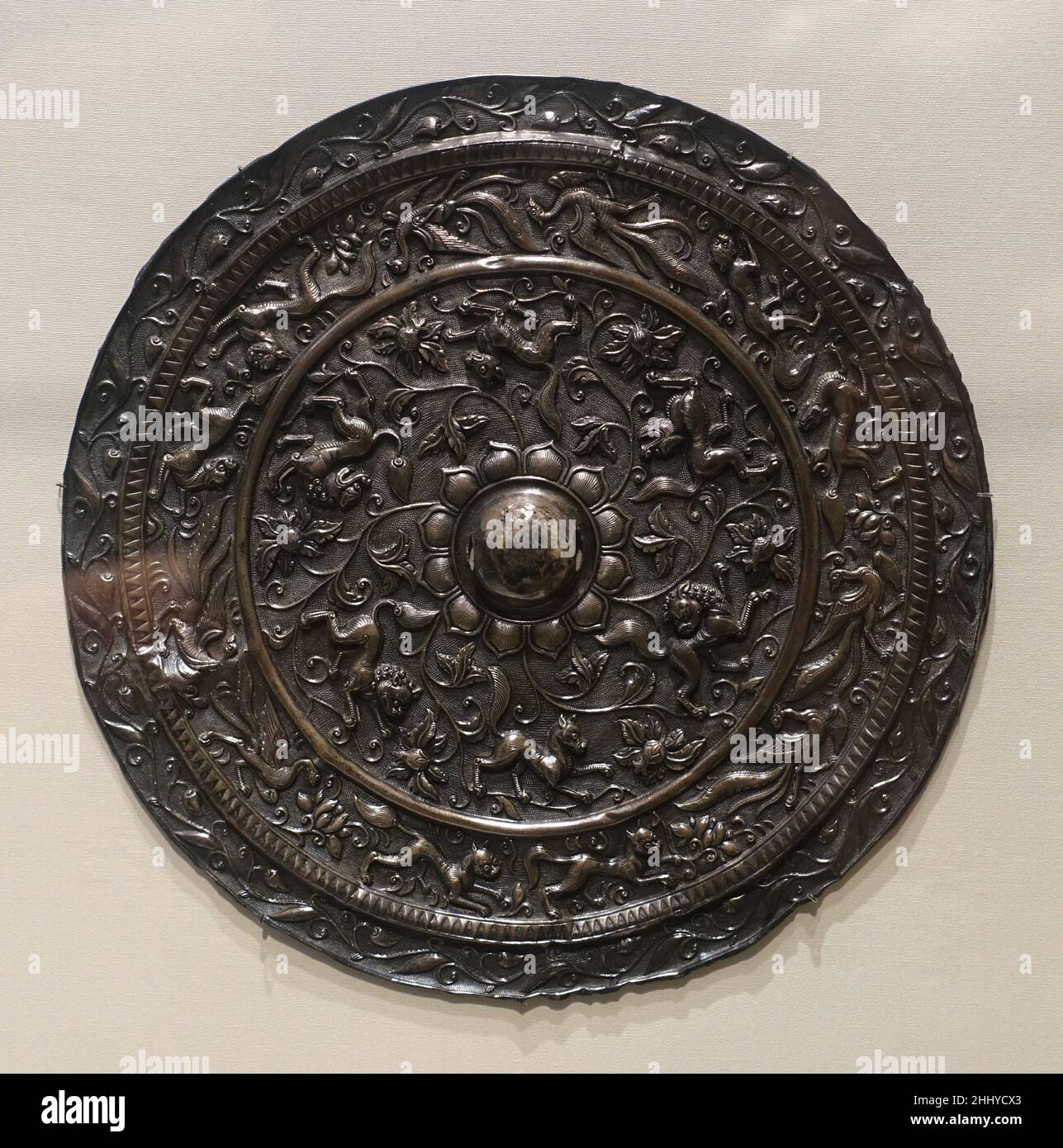 Mirror Back with Birds and Animals in Repoussé 8th century China ...