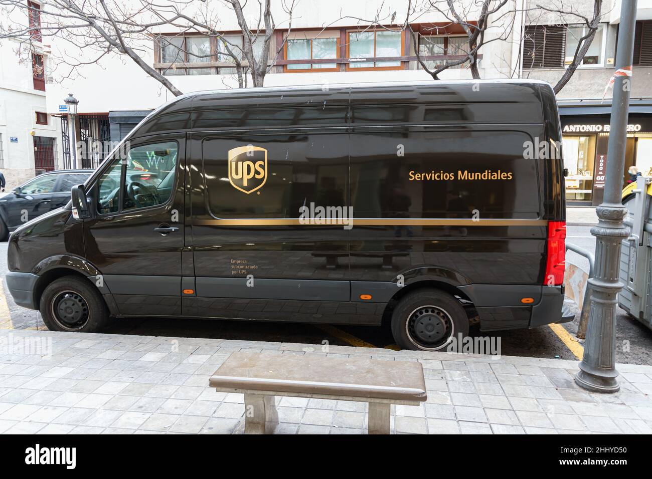 VALENCIA, SPAIN - JANUARY 24, 2022: UPS is an American multinational ...