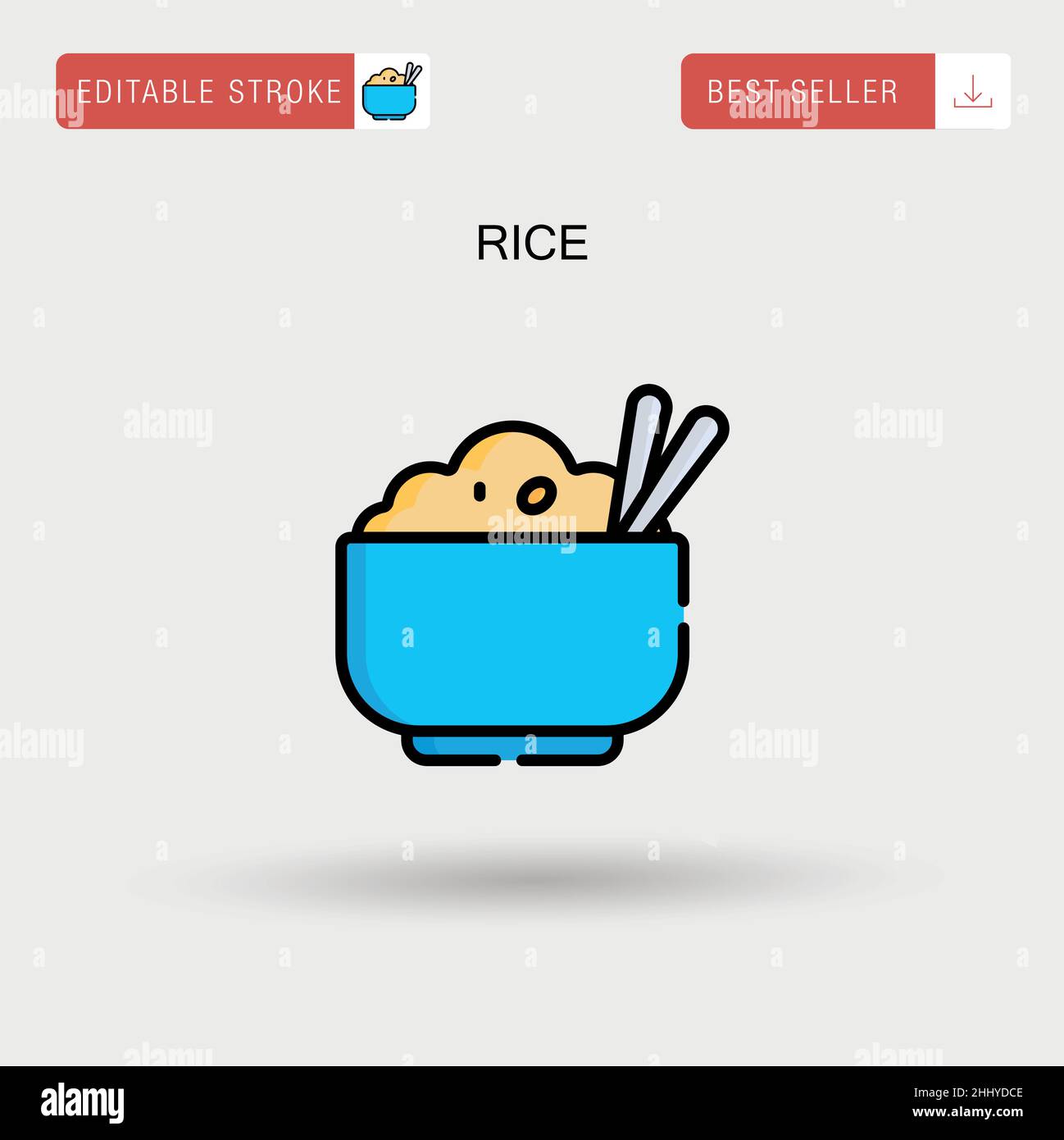 Rice Simple vector icon Stock Vector Image & Art - Alamy