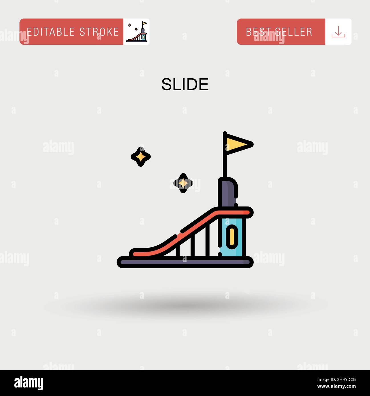 Slide Simple vector icon Stock Vector Image & Art - Alamy