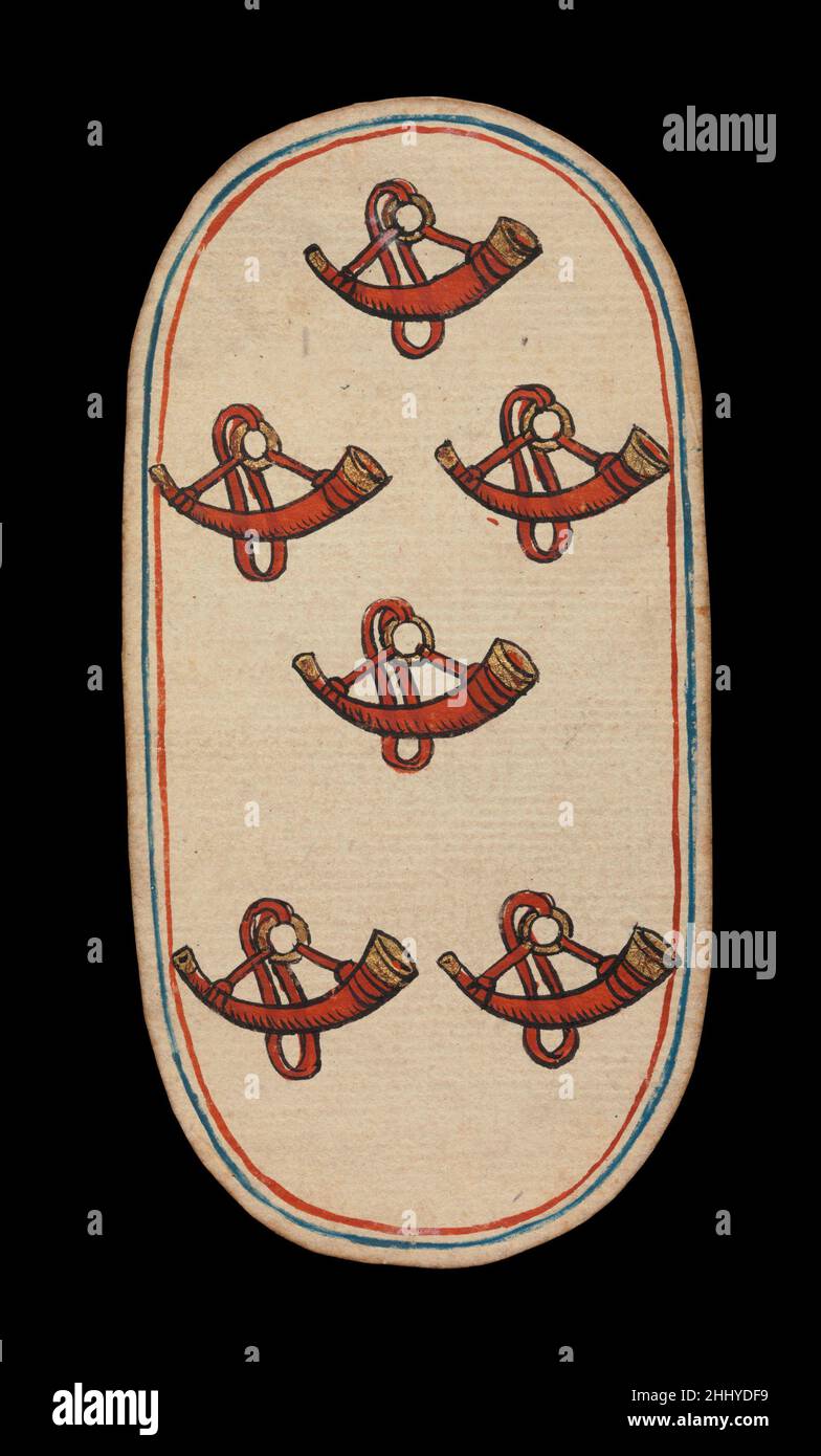 6 of Horns, from The Cloisters Playing Cards ca. 1475–80 South ...