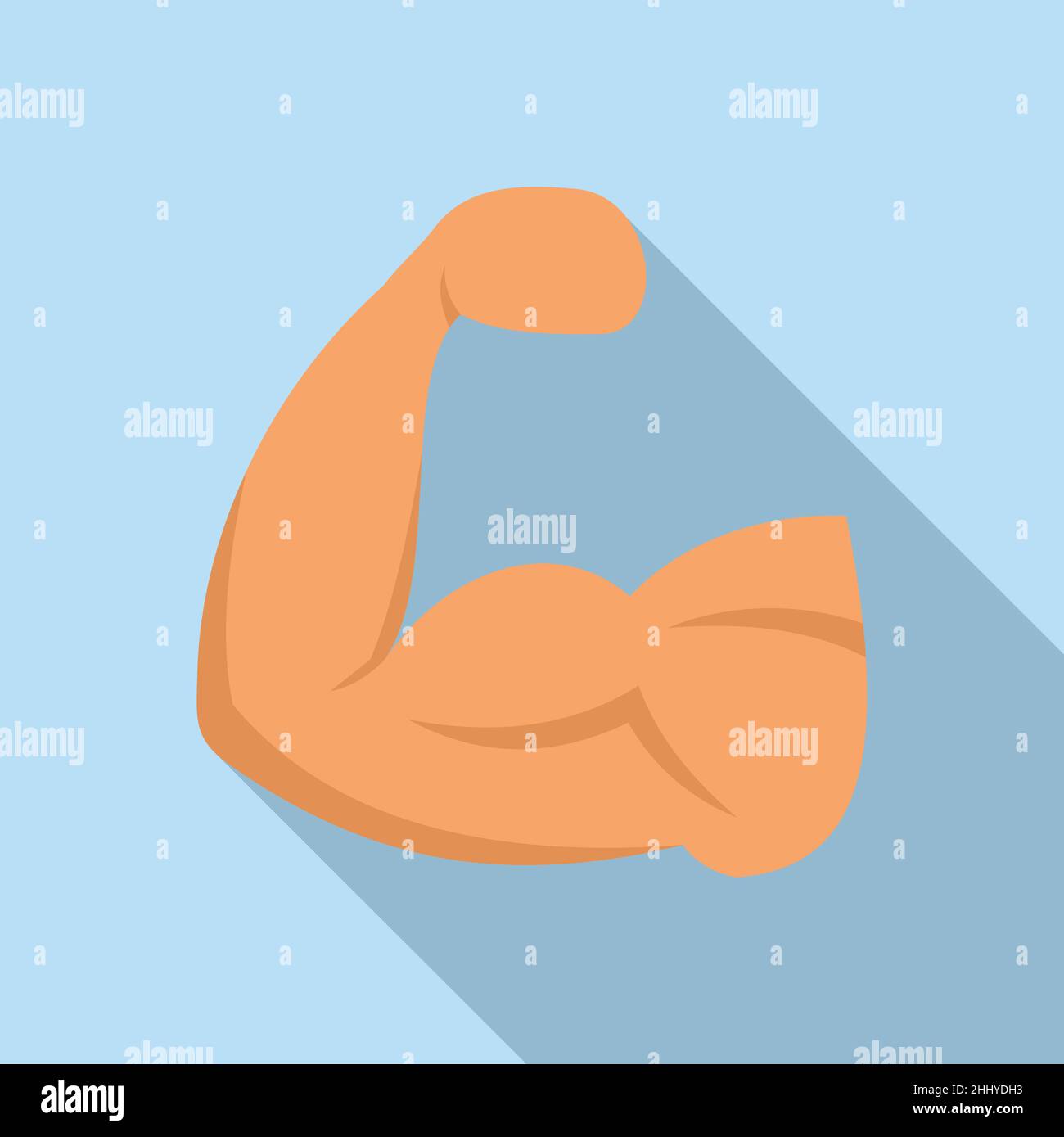 Healthy muscle icon flat vector. Sport diet. Active exercise Stock ...