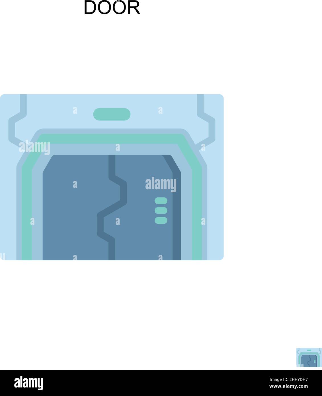 Door Simple vector icon. Illustration symbol design template for web ...