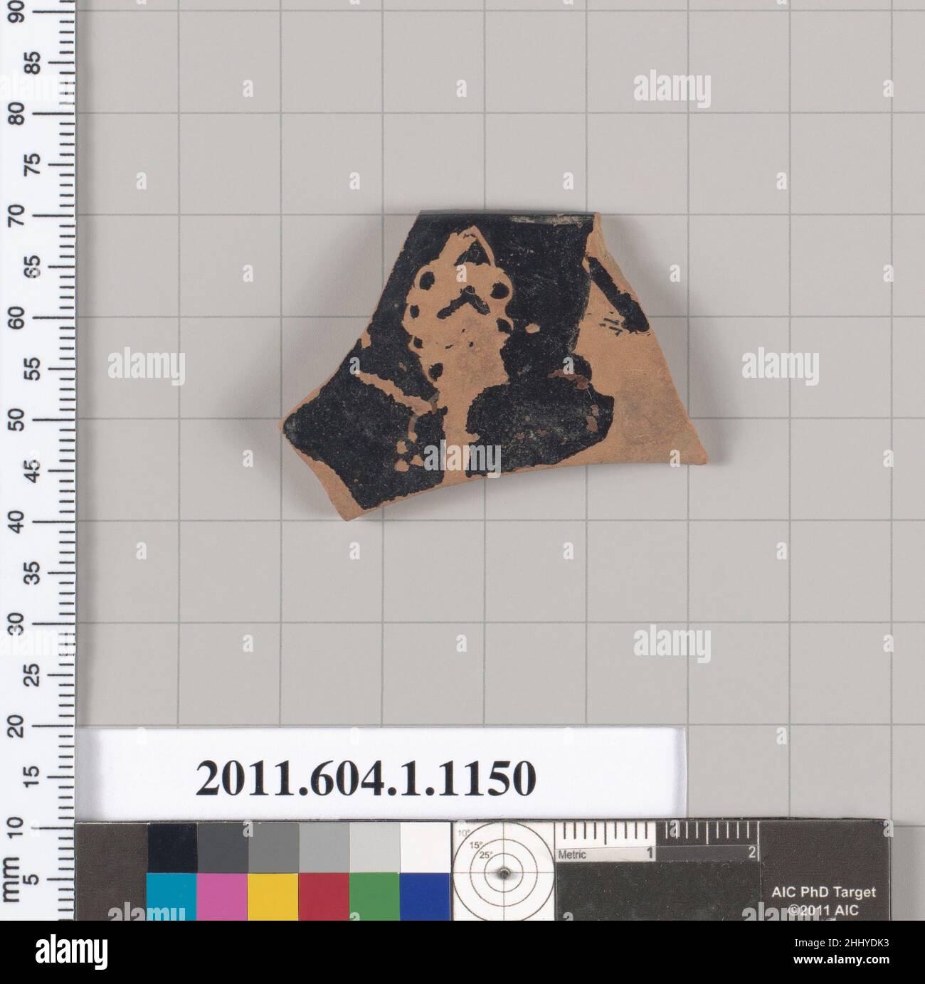 Terracotta rim fragment of a kylix (drinking cup) mid 5th century B.C ...