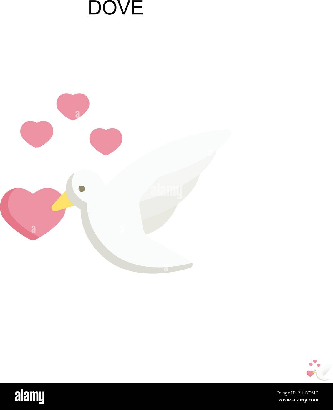 Dove Simple vector icon. Illustration symbol design template for web ...