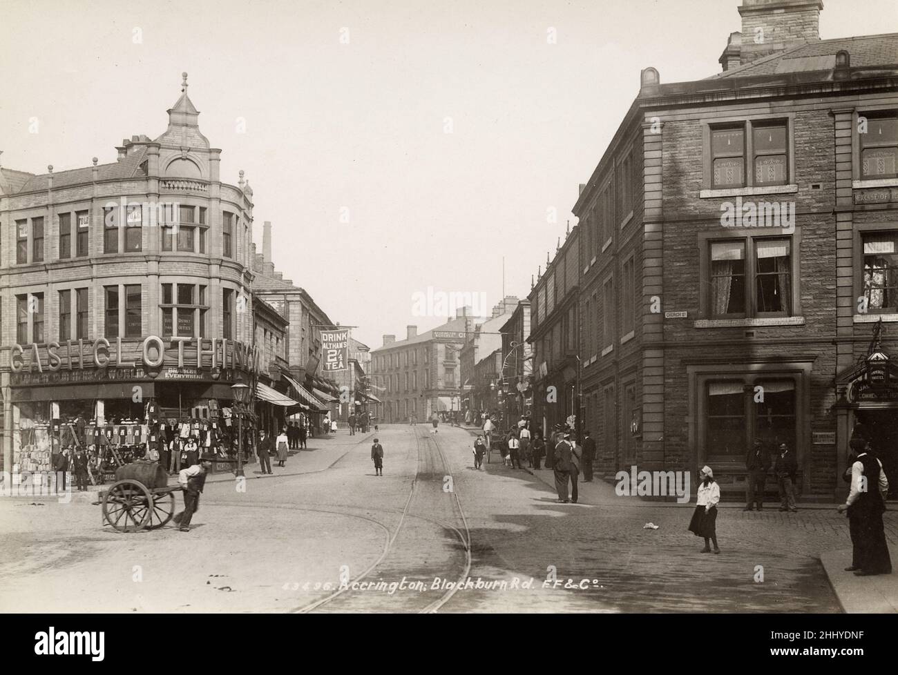 Vintage photograph, late 19th, early 20th century, view of Blackburn ...