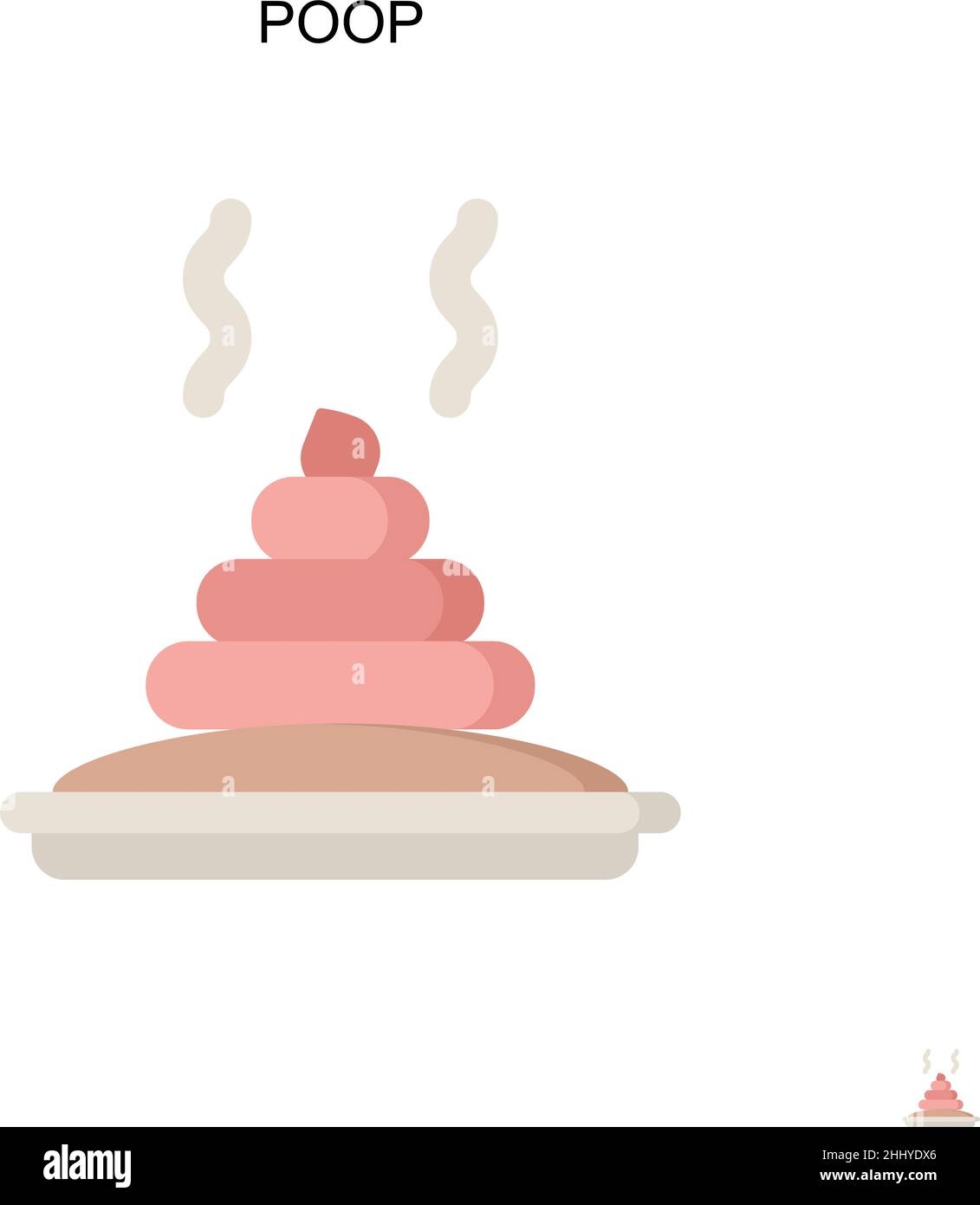 Poop Simple vector icon. Illustration symbol design template for web ...