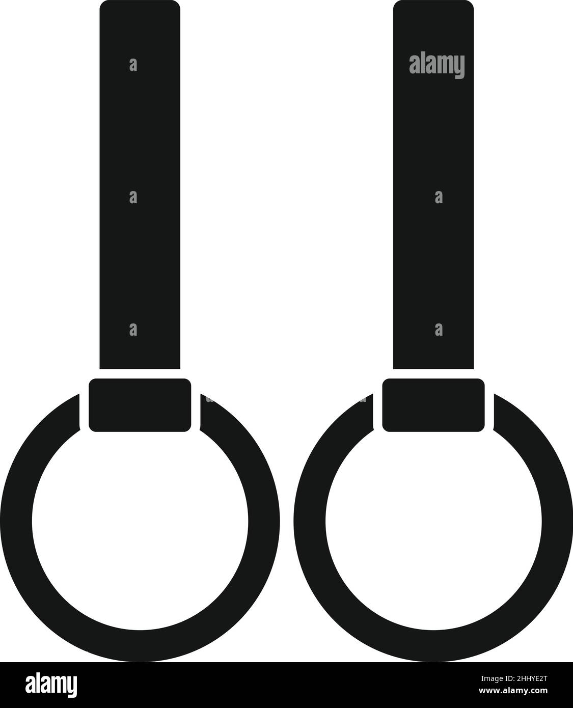 Gym rings icon simple vector. Sport healthy. Workout exercise Stock ...