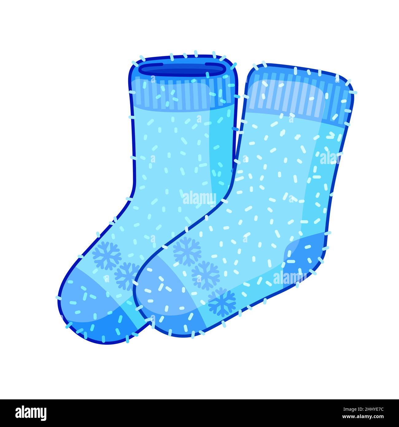 Vector icon winter socks. Funny sticker element Stock Vector Image ...