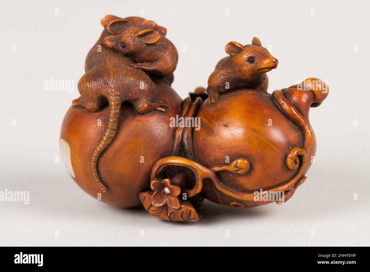 Netsuke of Gourd and Mice 19th century Japan. Netsuke of Gourd and Mice ...