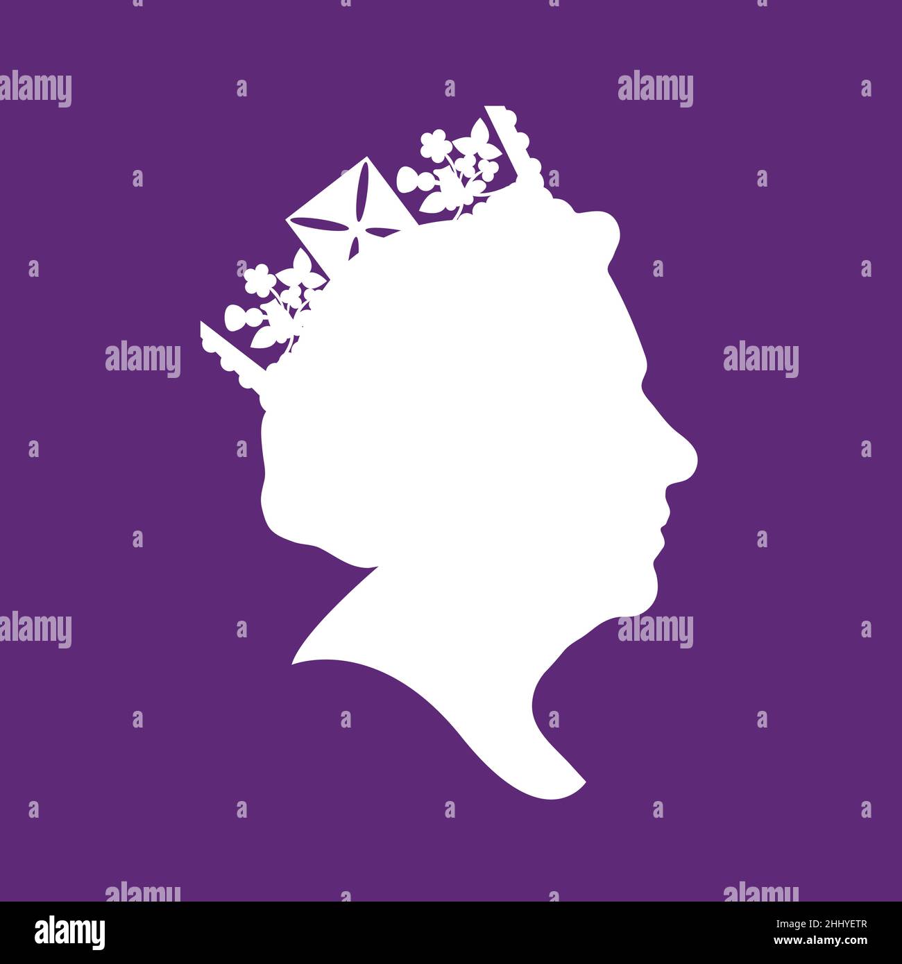 Portrait of queen elizabeth ii. Stock Vector Images - Alamy