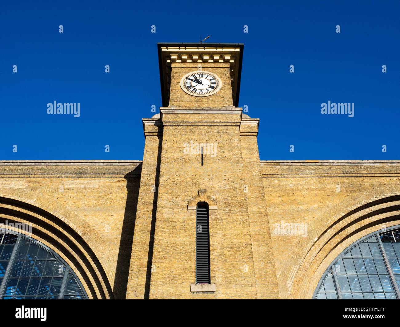 Clock tower at the Kings Cross railway terminus building Kings Cross ...