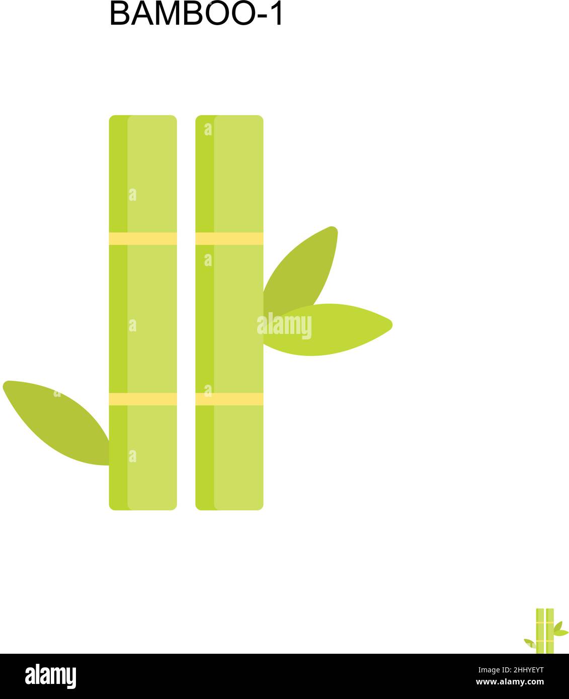Bamboo-1 Simple vector icon. Illustration symbol design template for ...