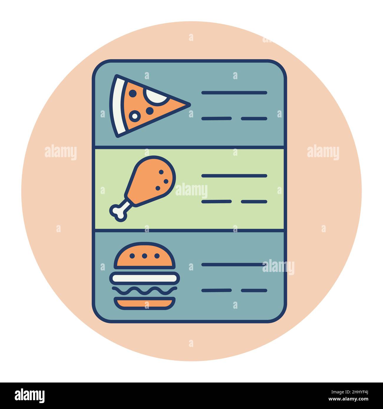 Online food menu flat vector icon. Delivery sign. Graph symbol for ...