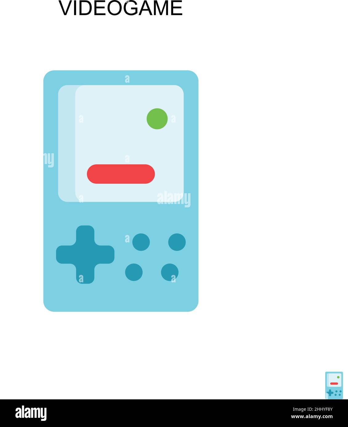 Videogame Simple vector icon. Illustration symbol design template for ...