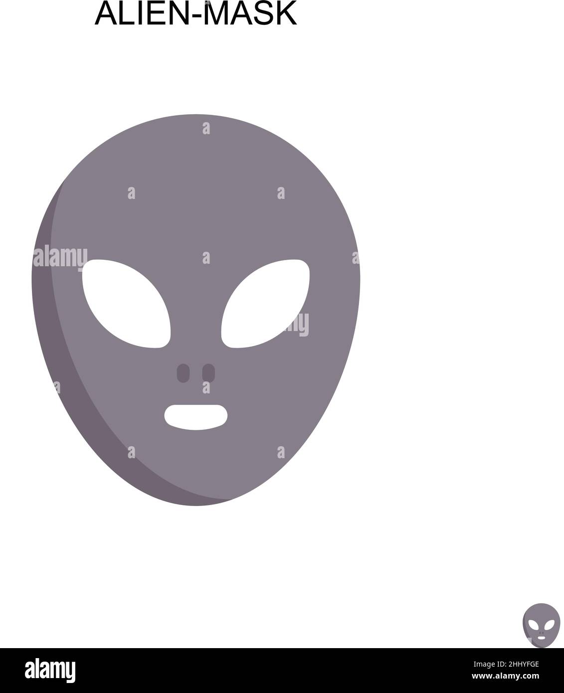 Alien-mask Simple vector icon. Illustration symbol design template for ...