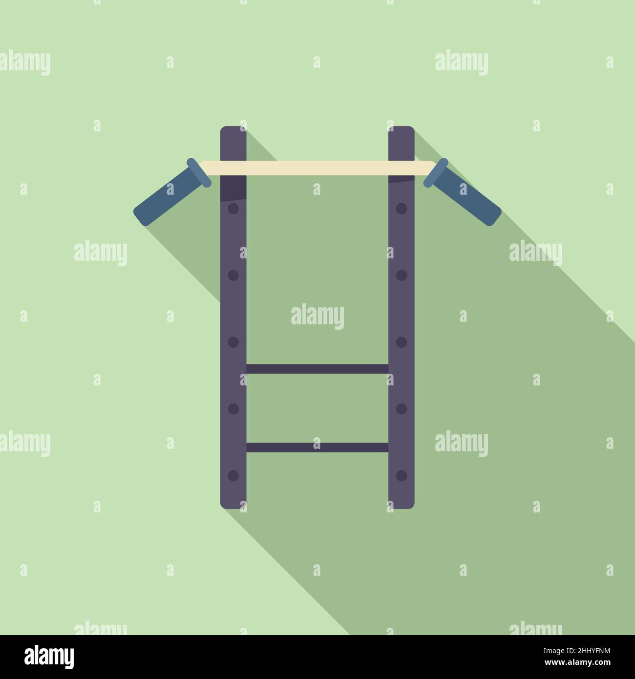 Horizontal bar icon flat vector. Sport lifestyle. Health exercise Stock ...