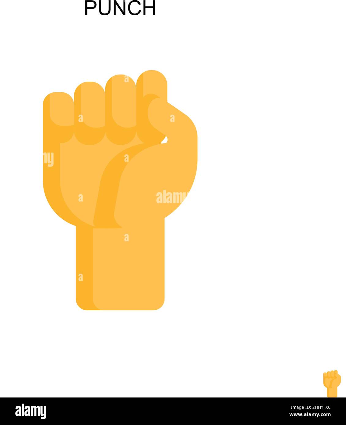 Punch Simple vector icon. Illustration symbol design template for web ...