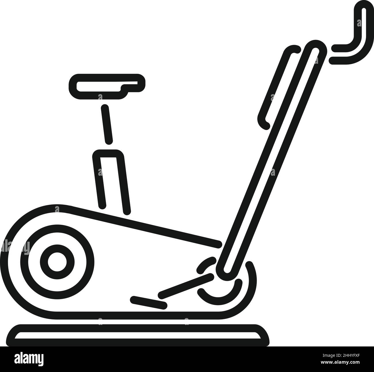 Exercise bike icon outline vector. Active sport. Workout gym Stock ...