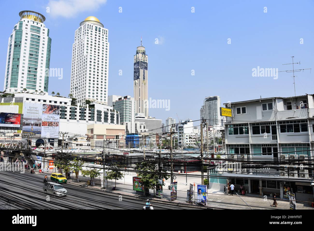 BANGKOK, THAILAND March 19, 2019 View of high-rise buildings in Bangkok ...