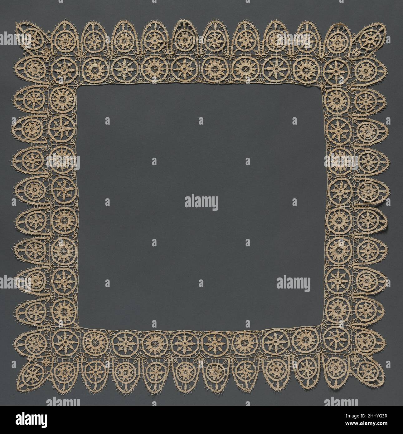Border late 16th century Italian Punto in aria—literally, "stitches in ...
