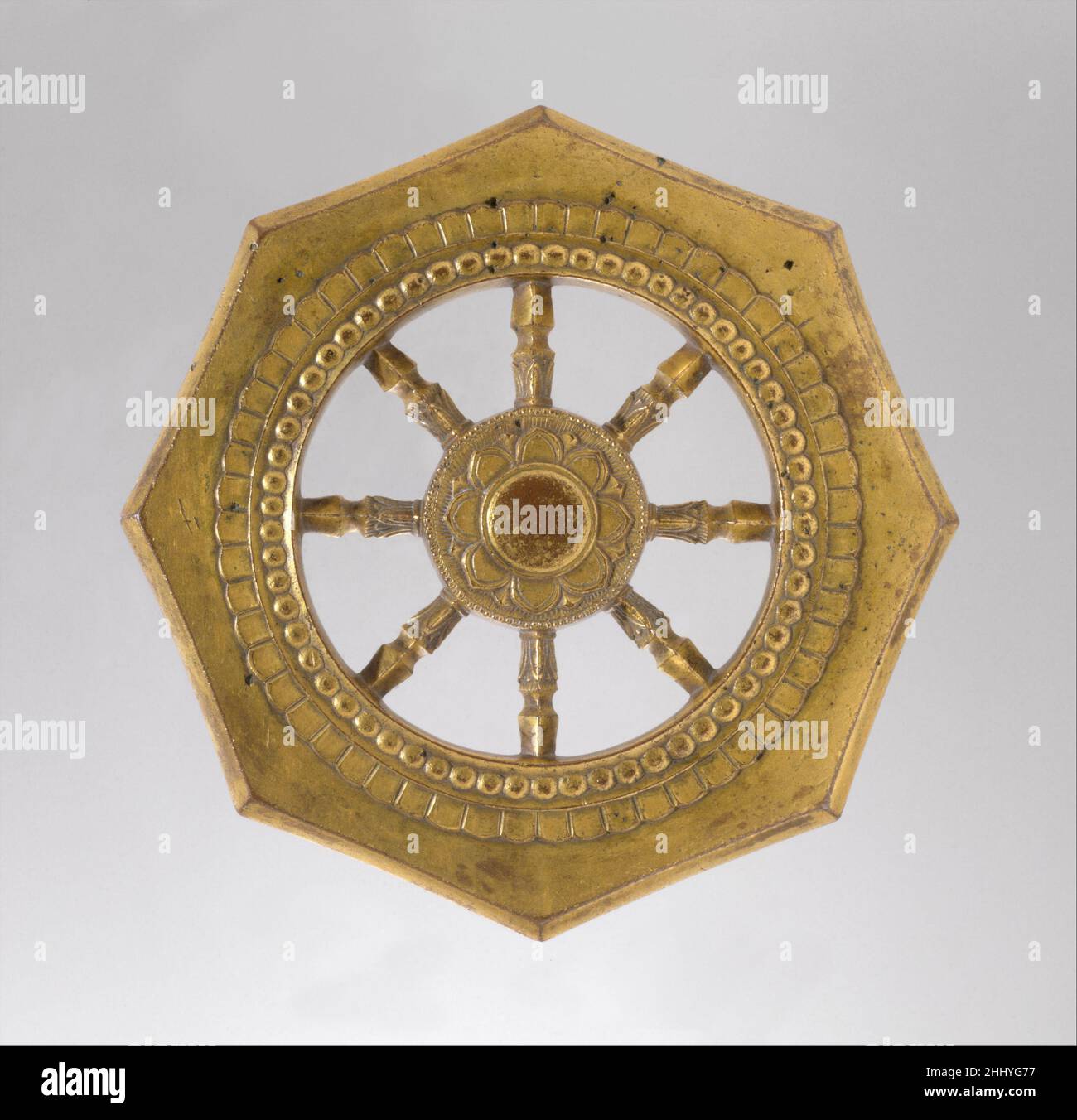 Wheel of the Buddhist Law (Rinp?) late 13th century Japan This bronze ...