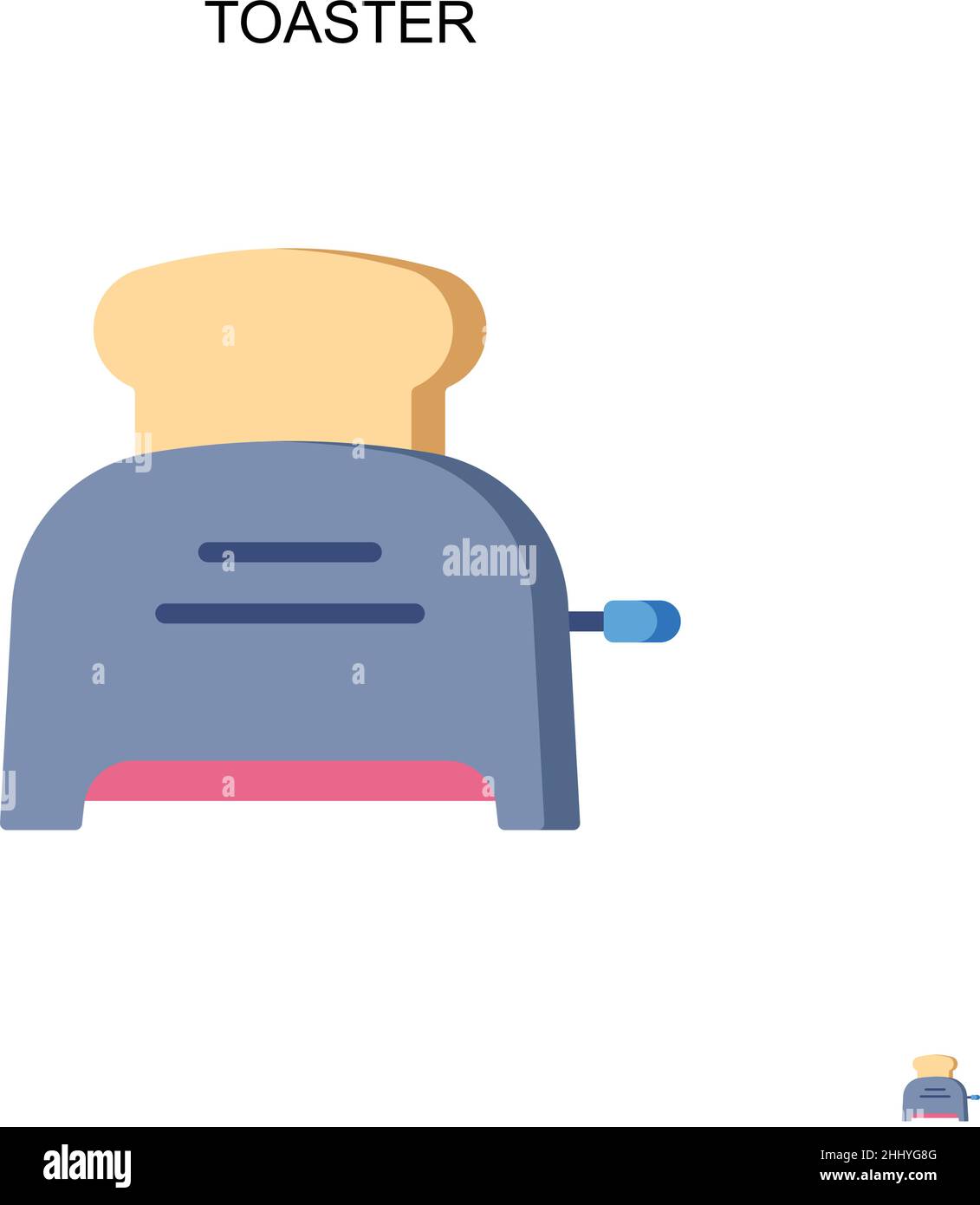 Toaster Simple vector icon. Illustration symbol design template for web ...